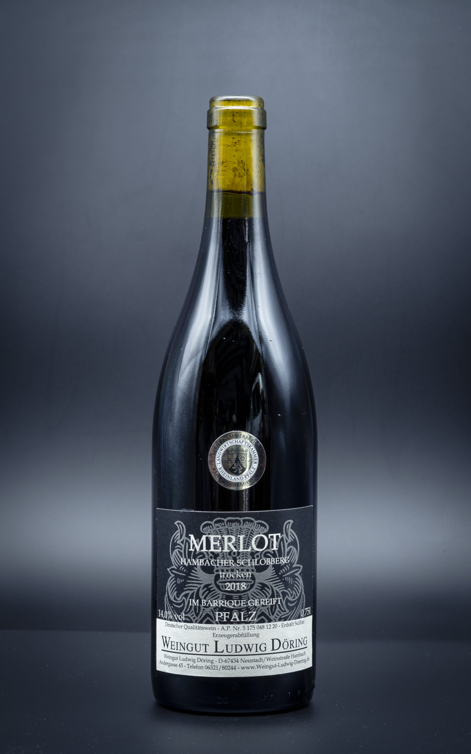 Hambacher Schloßberg Merlot trocken 2022 - Shop | Weingut Ludwig Döring